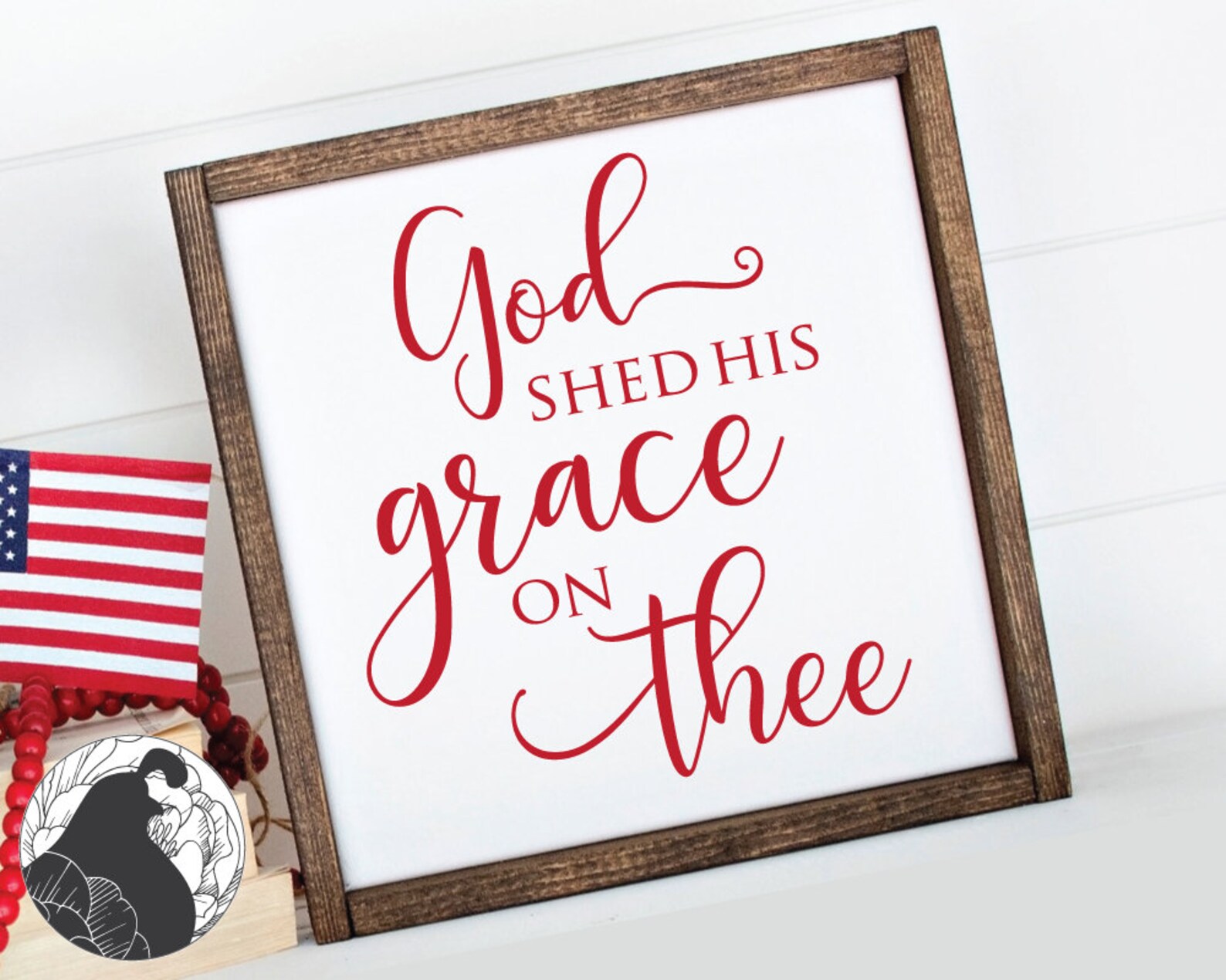 God Shed His Grace on Thee SVG DXF Patriotic Svg 4th of July - Etsy