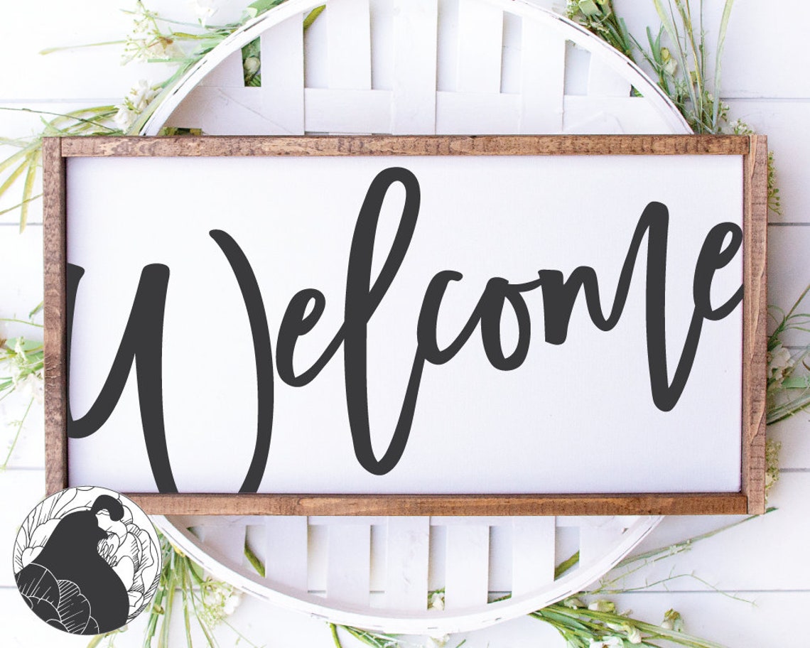 Welcome SVG Cut File for Oversized Wall Art Porch Sign Svg | Etsy