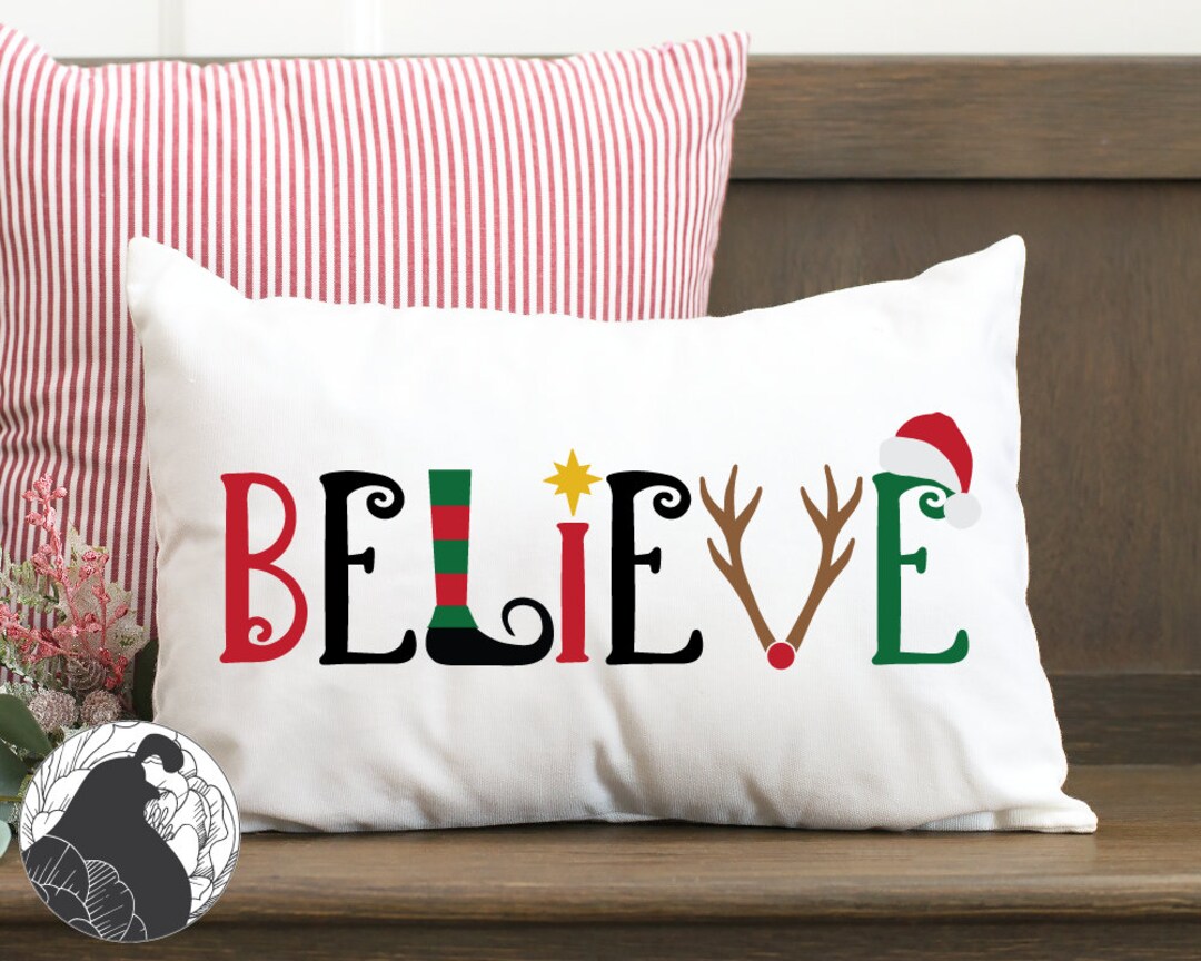Believe Svg, Christmas Sign Svg, Santa Hat Svg, Rudolph Svg, Elf Cut ...