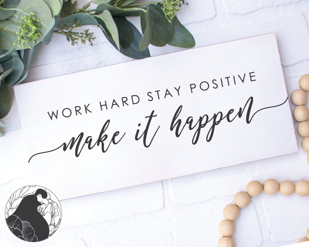 Work Hard SVG: Positive Quote Cut File (digital Download) - Etsy