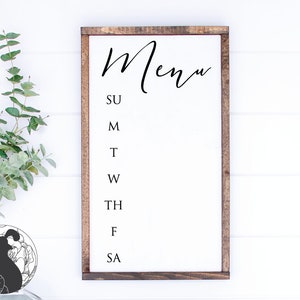 Menu Svg, Weekly Menu Svg, Menu Board Svg, Kitchen Cut File, Farmhouse ...