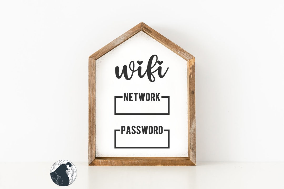 Wifi Password SVG, Cute Wifi Sign SVG, Wedding Sign SVG, Digital ...
