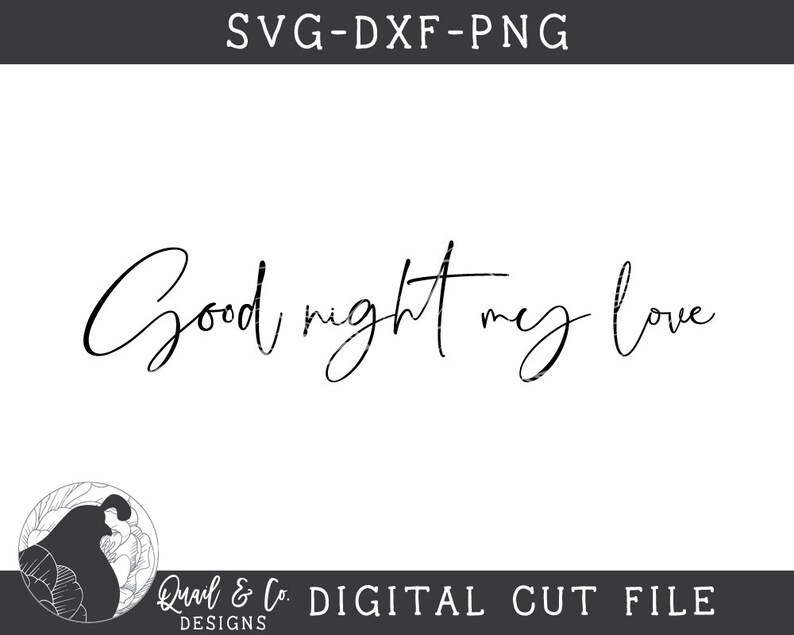 Good night My Love SVG Couples svg Bedroom sign svg | Etsy