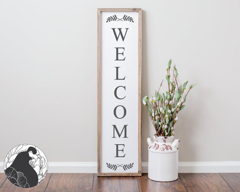 Vertical Welcome Sign Svg Welcome Sign for Porch Svg Long - Etsy Canada