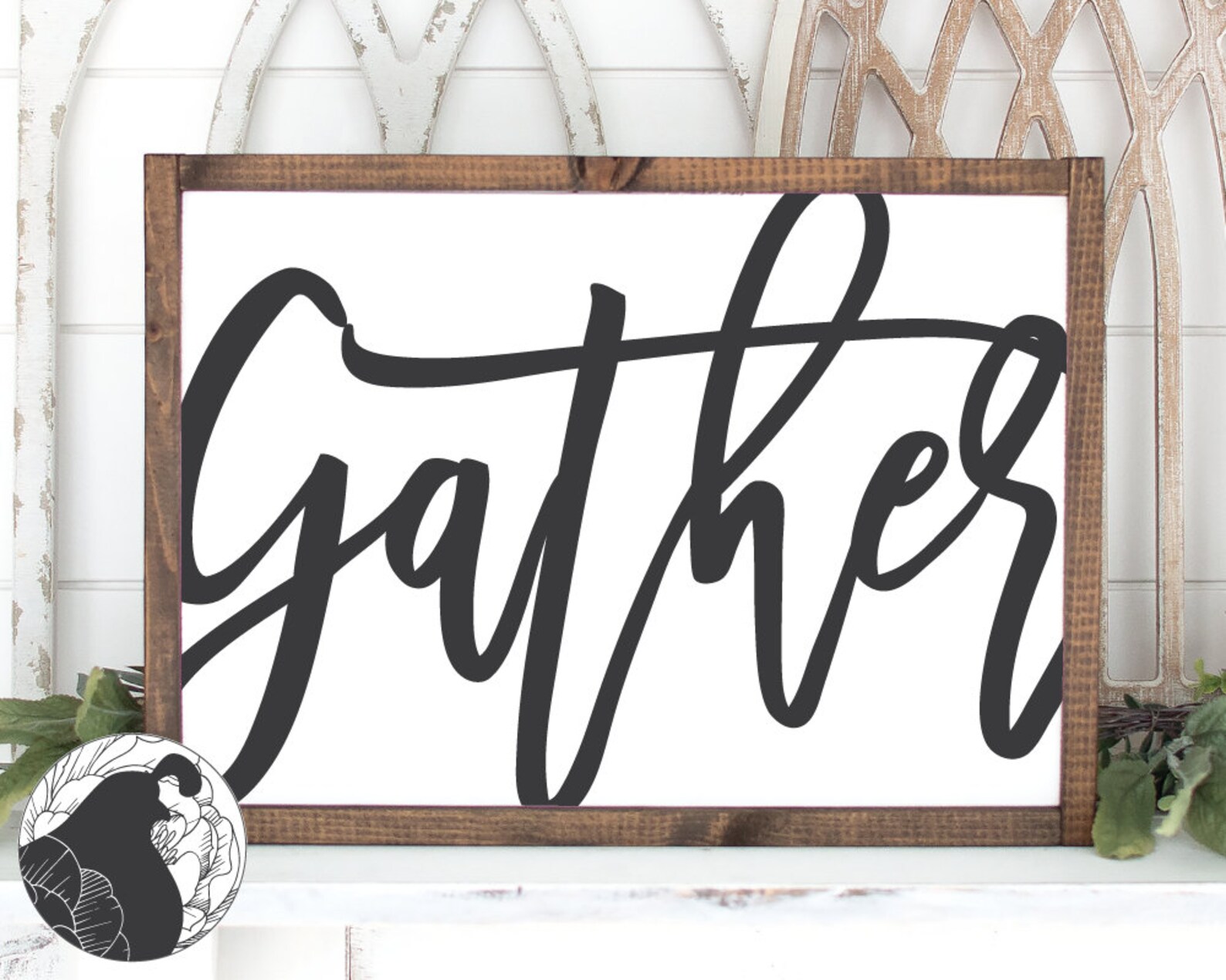 Svg Files Gather Svg Large Sign Svg Farmhouse Svg - Etsy