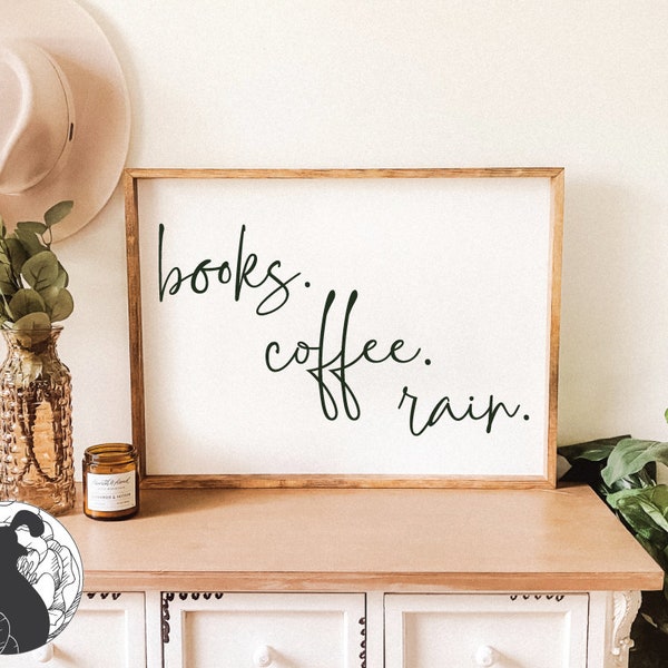 Coffee Books Rain - Etsy