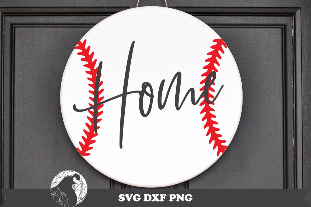 Round Baseball Sign SVG, Baseball Season, Baseball Door Hanger SVG ...