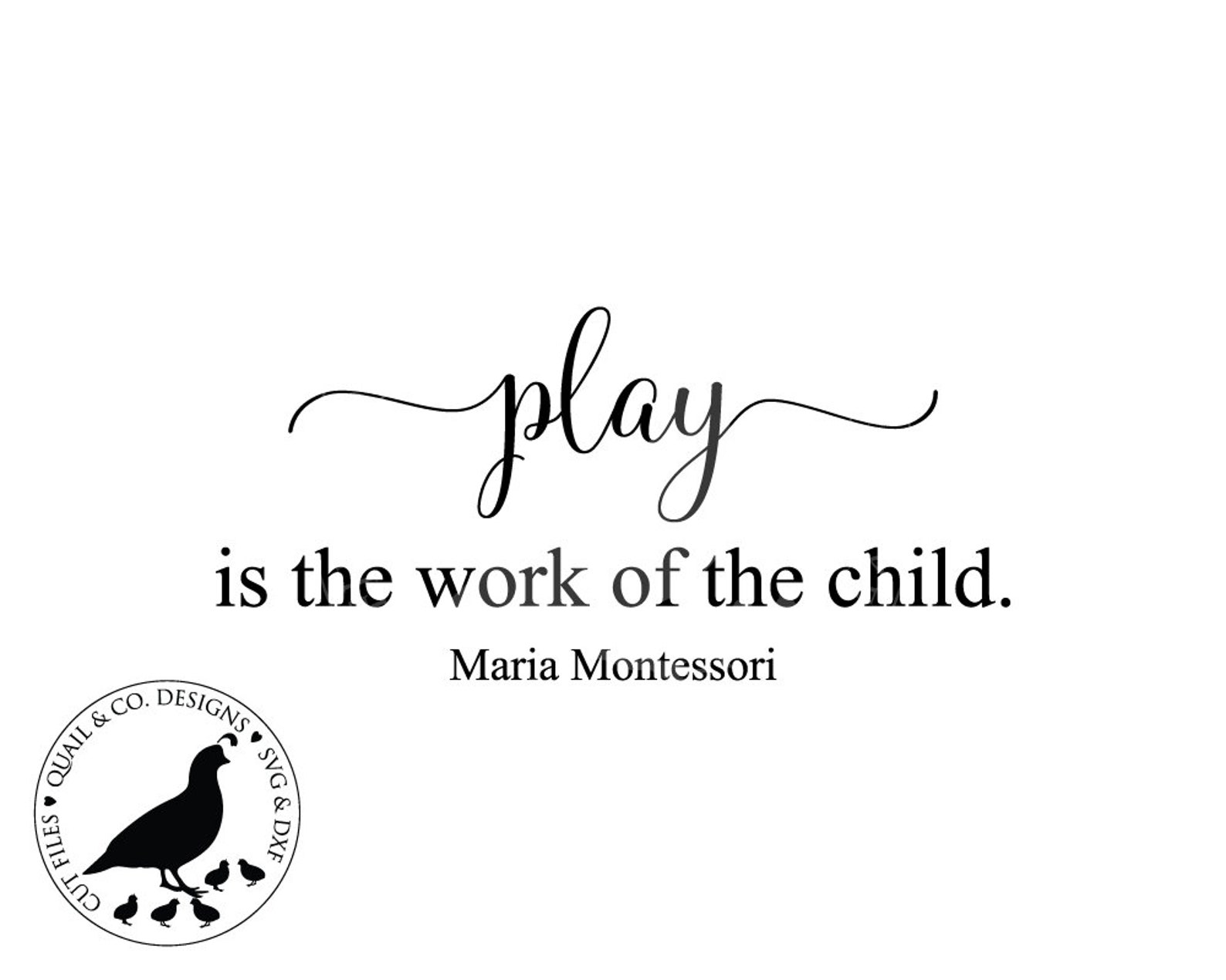 Play is the Work of the Child Svg Montessori Svg Teacher | Etsy