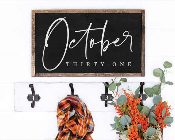 October Thirty One Svg October 31 Svg Halloween Cut File | Etsy