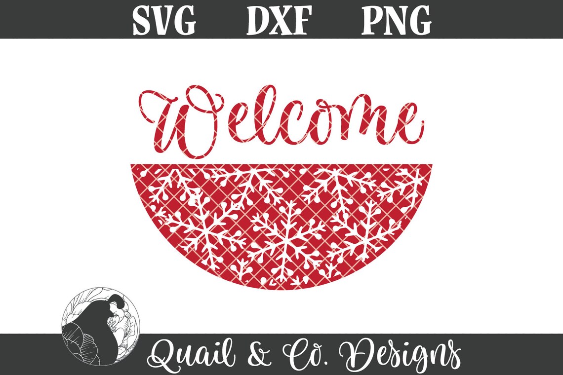 Snowflake Welcome SVG Snowflakes SVG Winter Door Hanger - Etsy
