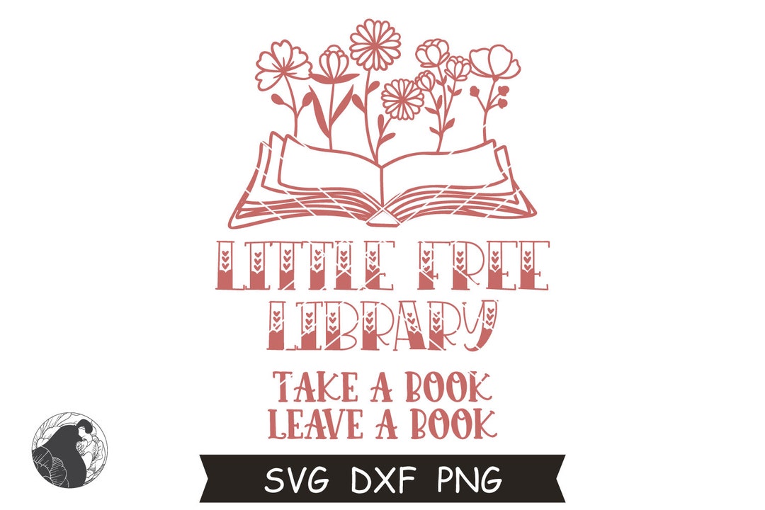 Little Free Library SVG, Stack of Books SVG, Floral Books SVG, Little ...