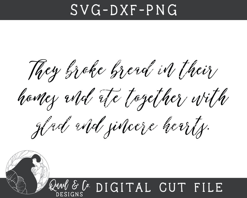 They Broke Bread SVG Dining Room Wall Art Christian Cut - Etsy