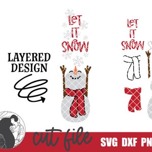 Let It Snow SVG, Snowman Porch Sign SVG, Snowman Sign Svg, Holiday ...