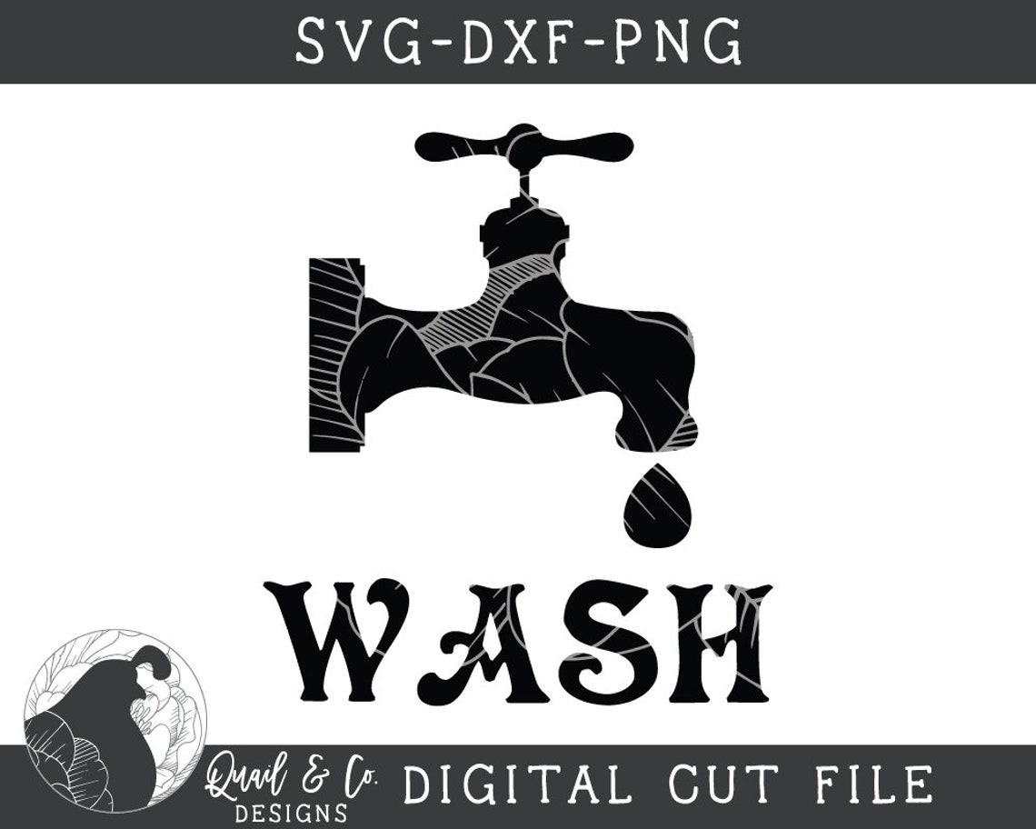 SVG Files Wash Svg Faucet Svg Bathroom Svg Bathroom Sign - Etsy