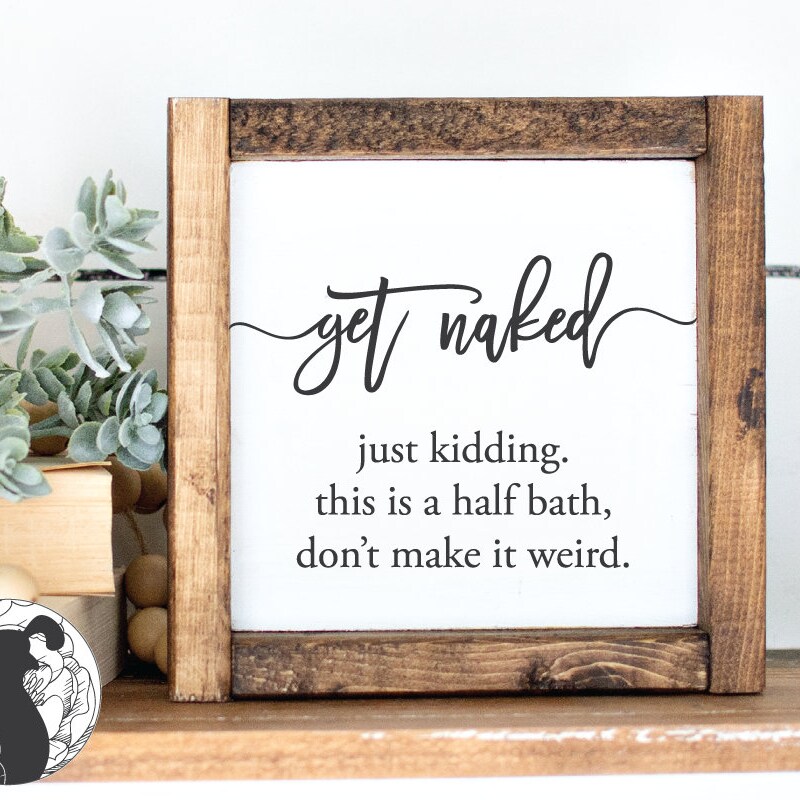 Half Bath Sign - Etsy