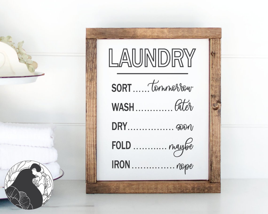 Laundry Schedule SVG Laundry Cut File Laundry Room Sign Svg - Etsy