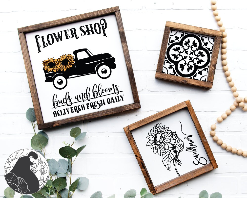 SVG Bundle Flower Shop Svg Flower Svg Sunflower Svg - Etsy