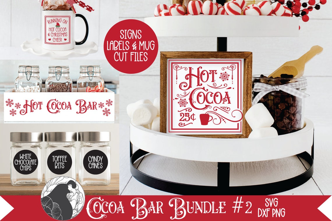 Cocoa Bar SVG Bundle Christmas SVG Bundle Cocoa Bar Labels - Etsy