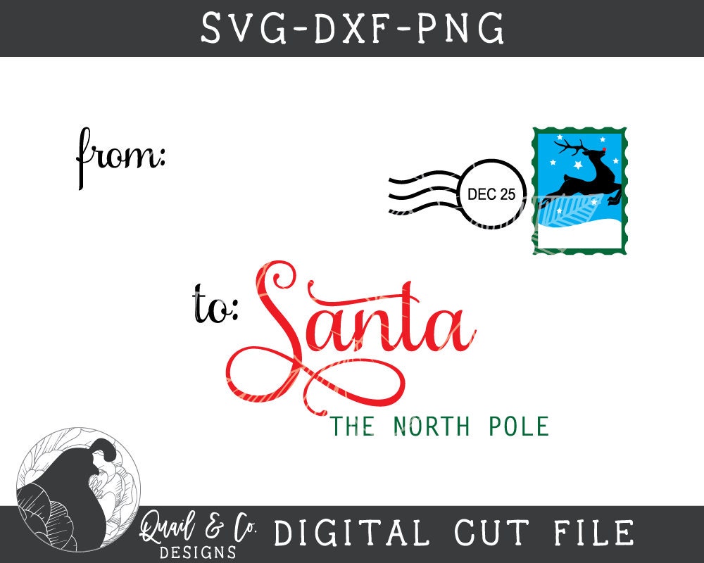 Letter to Santa SVG Santa Letter Sign Svg Christmas Cut - Etsy
