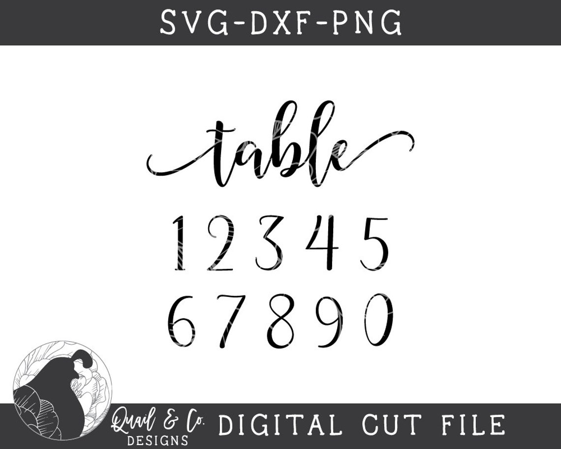 Wedding Table Numbers SVG Wedding Signs Svg Table Number | Etsy