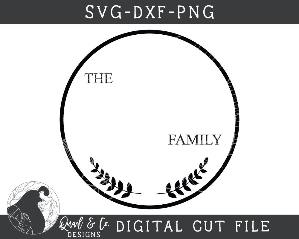 Round Family Name Svg Family Name Svg Last Name Svg | Etsy