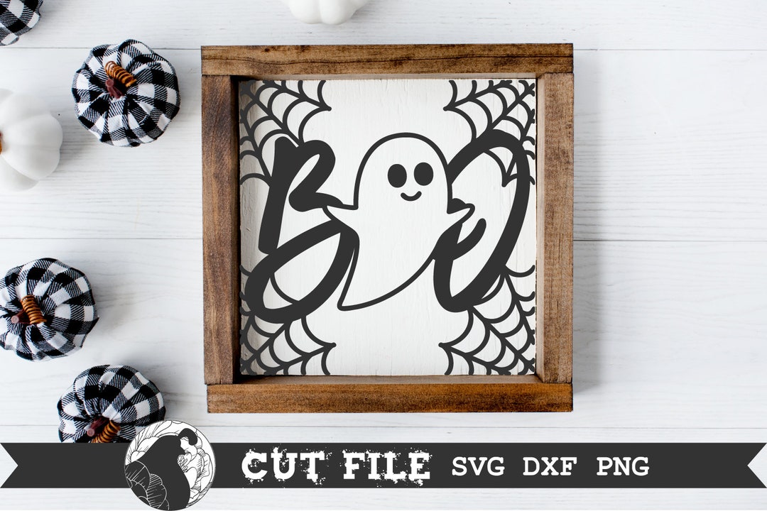 Boo SVG, Halloween Sign Svg, Cute Ghost Svg, Halloween Cut File, Spooky ...