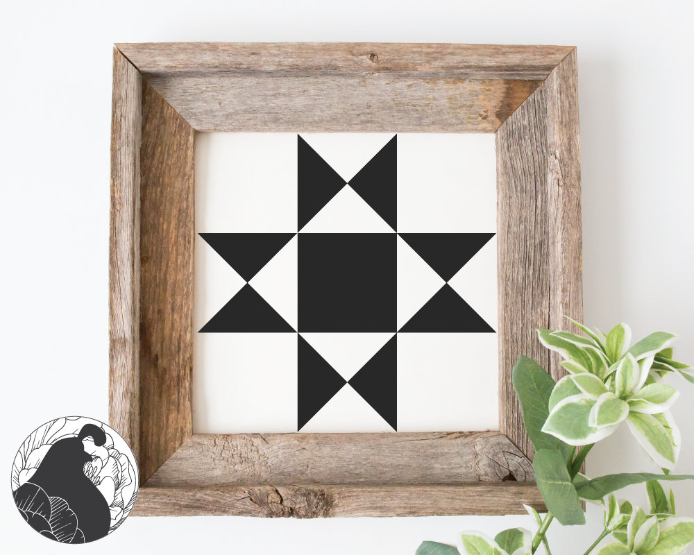 Ohio Star Quilt Block SVG Barn Quilt Cut File for Farmhouse - Etsy