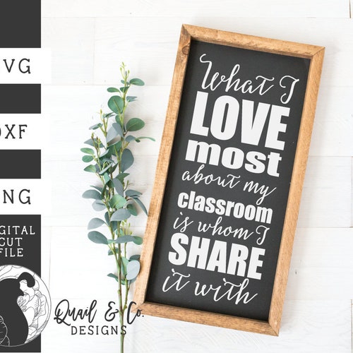 Svg File What I Love Most About My Classroom Svg Classroom | Etsy