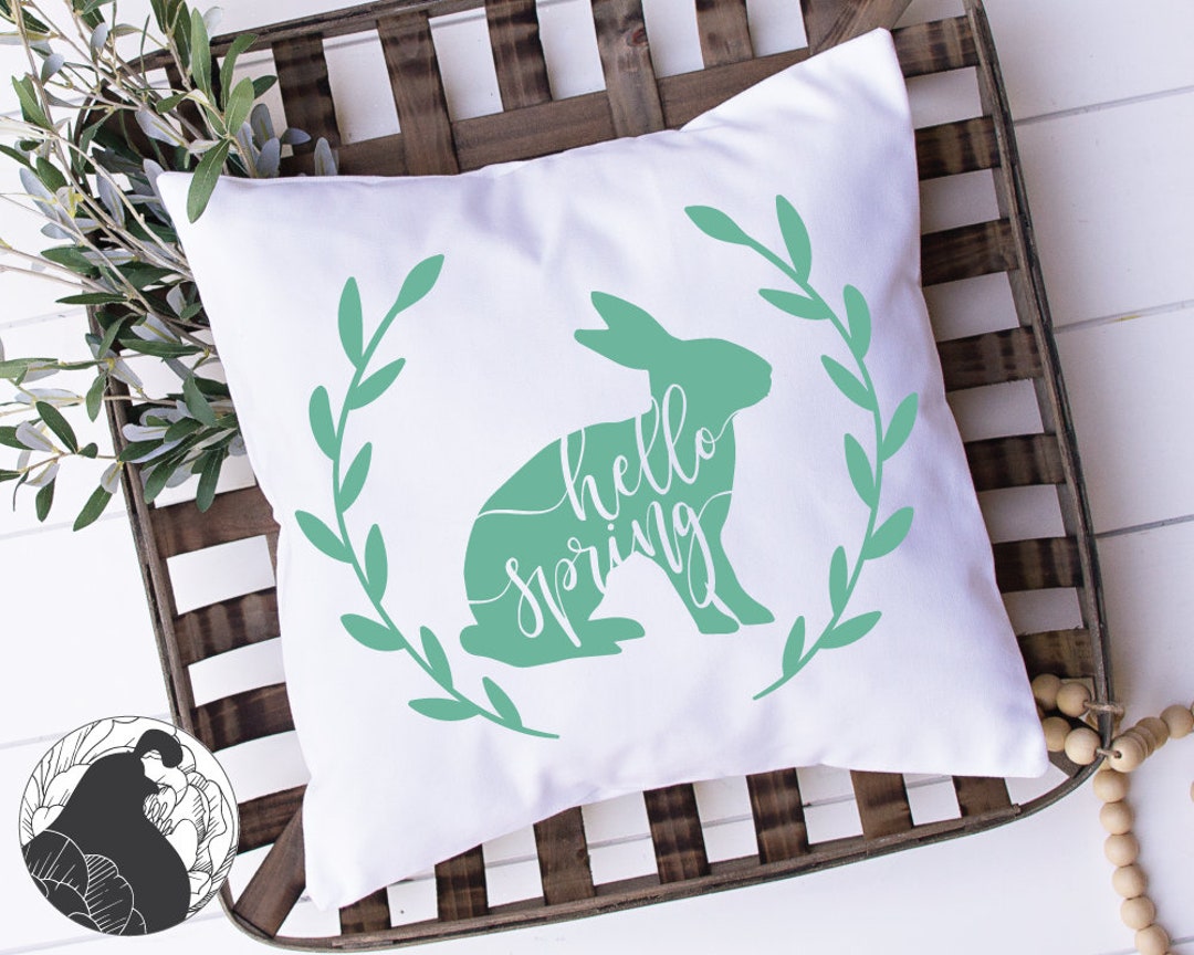 SVG Files, Hello Spring Svg, Rabbit Svg, Easter Svg, Spring Svg, Bunny ...
