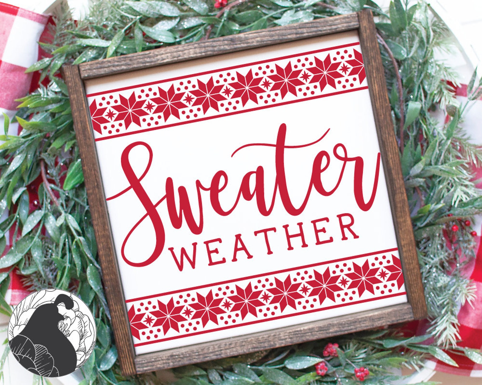Sweater Weather SVG Winter Sign Svg Nordic Border Svg - Etsy