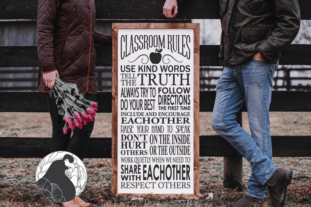Classroom Rules Sign Svg, Class Rules Svg, Classroom Sign Svg, School ...
