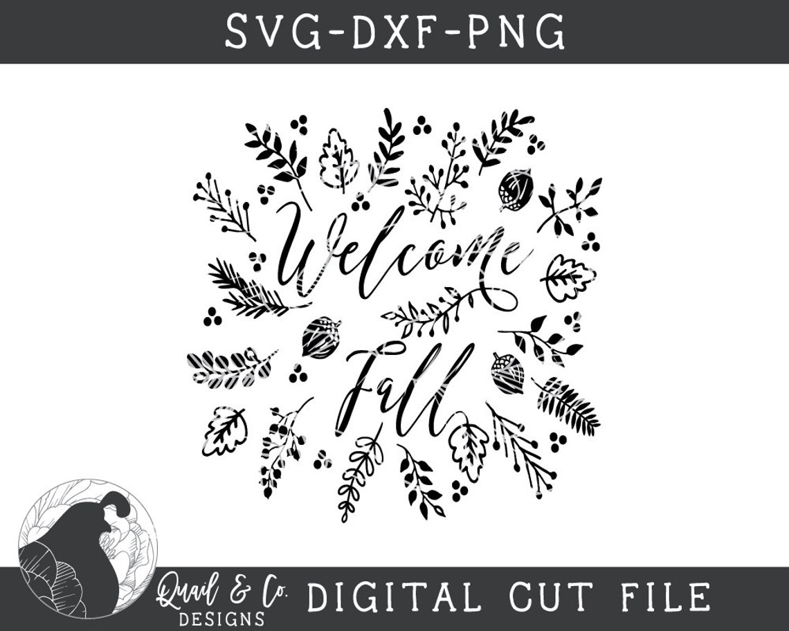 Welcome Fall Svg Fall Leaves Svg Fall Svg Welcome Svg | Etsy