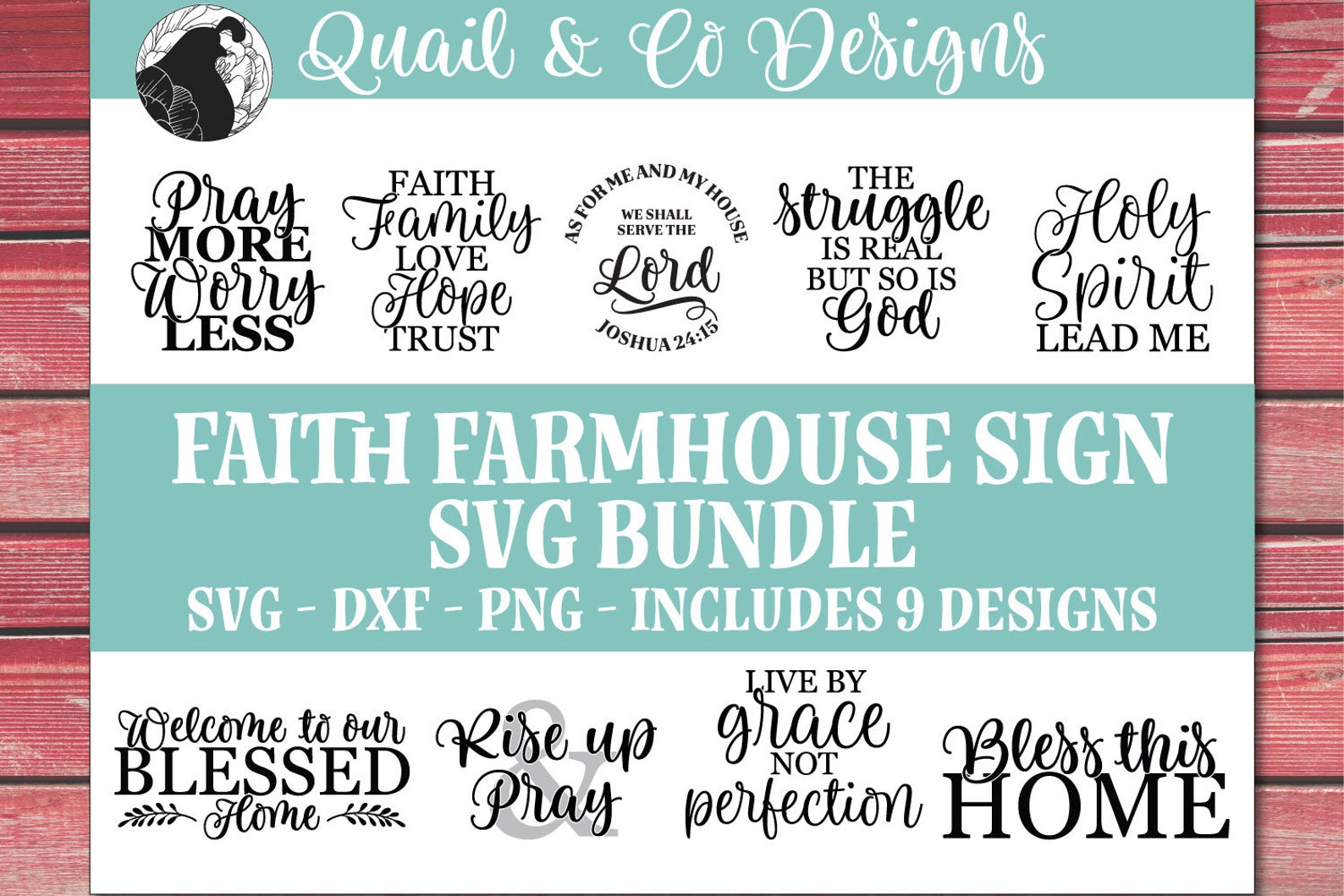 Faith Bundle Christian Quotes SVG DXF PNG Files for Cutting - Etsy