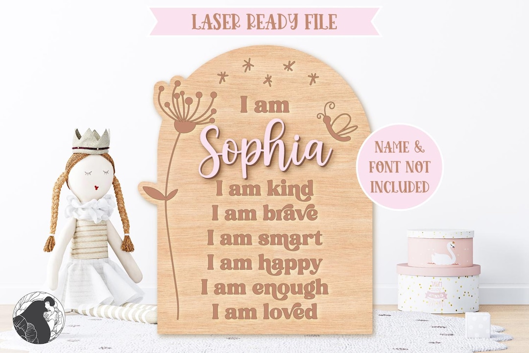 I Am Kind SVG: Inspirational Quote Laser Cut File (3D Sign) - Etsy
