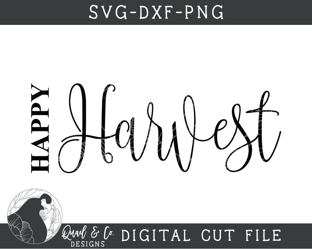 Happy Harvest svg Fall Cut File Autumn Quote Thanksgiving | Etsy