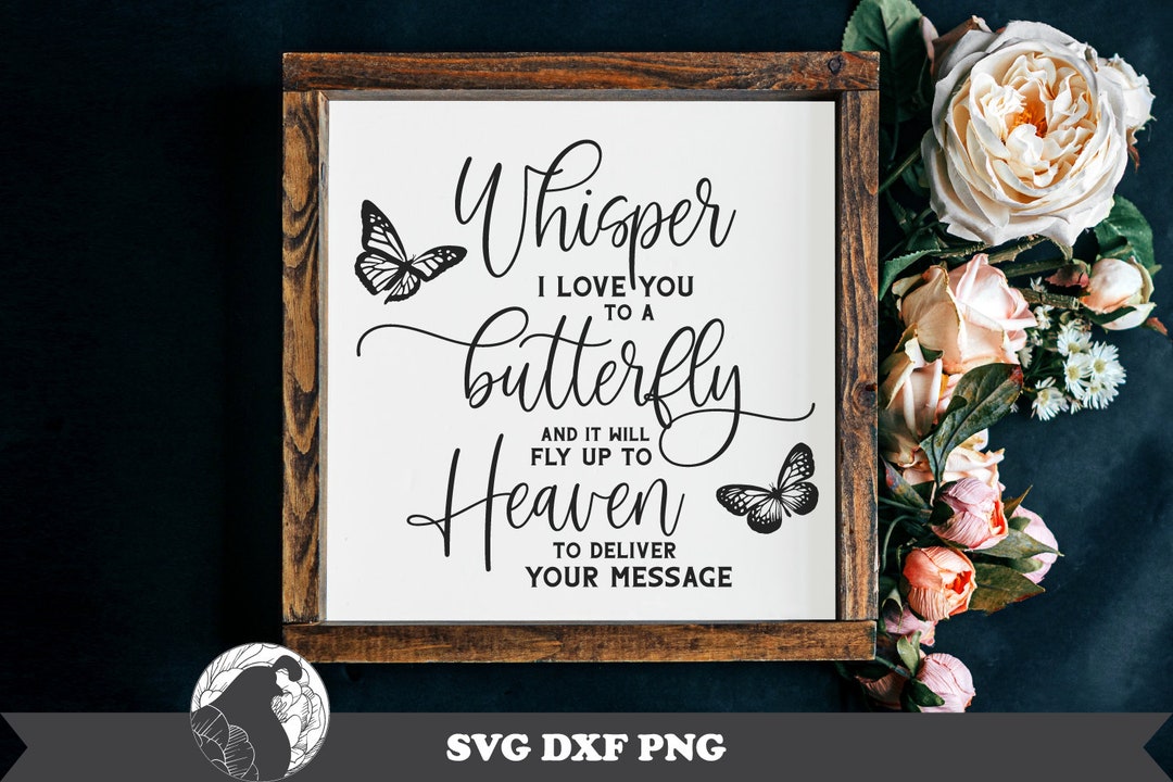 Butterfly Memorial SVG: Sympathy Remembrance Design (digital Files) - Etsy