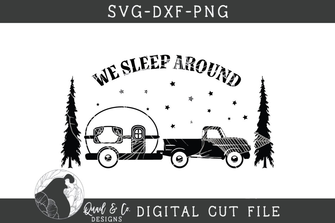 We Sleep Around SVG Camping Cut File Camper Svg Svg Vintage - Etsy