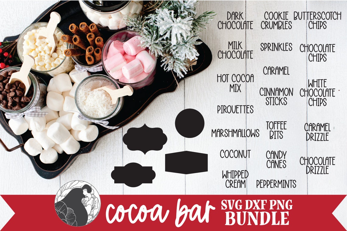 Cocoa Bar SVG Bundle Christmas SVG Bundle Cocoa Bar Labels - Etsy