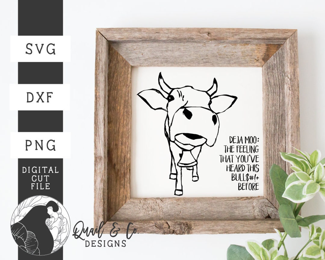 SVG Files, Deja Moo Svg, Cow Svg, Cow Face Svg, Funny Cow Svg ...