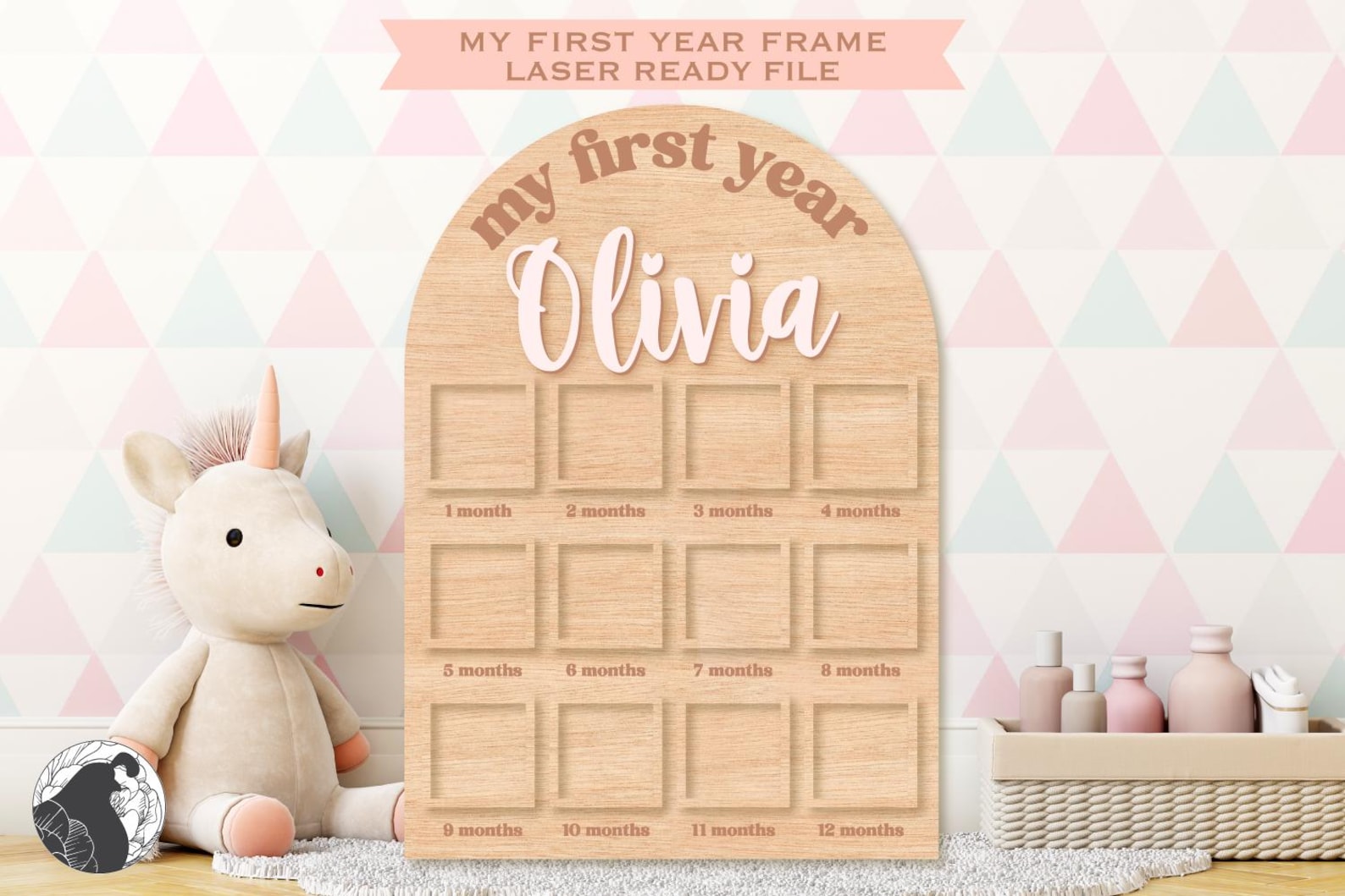 Baby's First Year Photo Frame SVG Laser Cut File (digital Download) - Etsy
