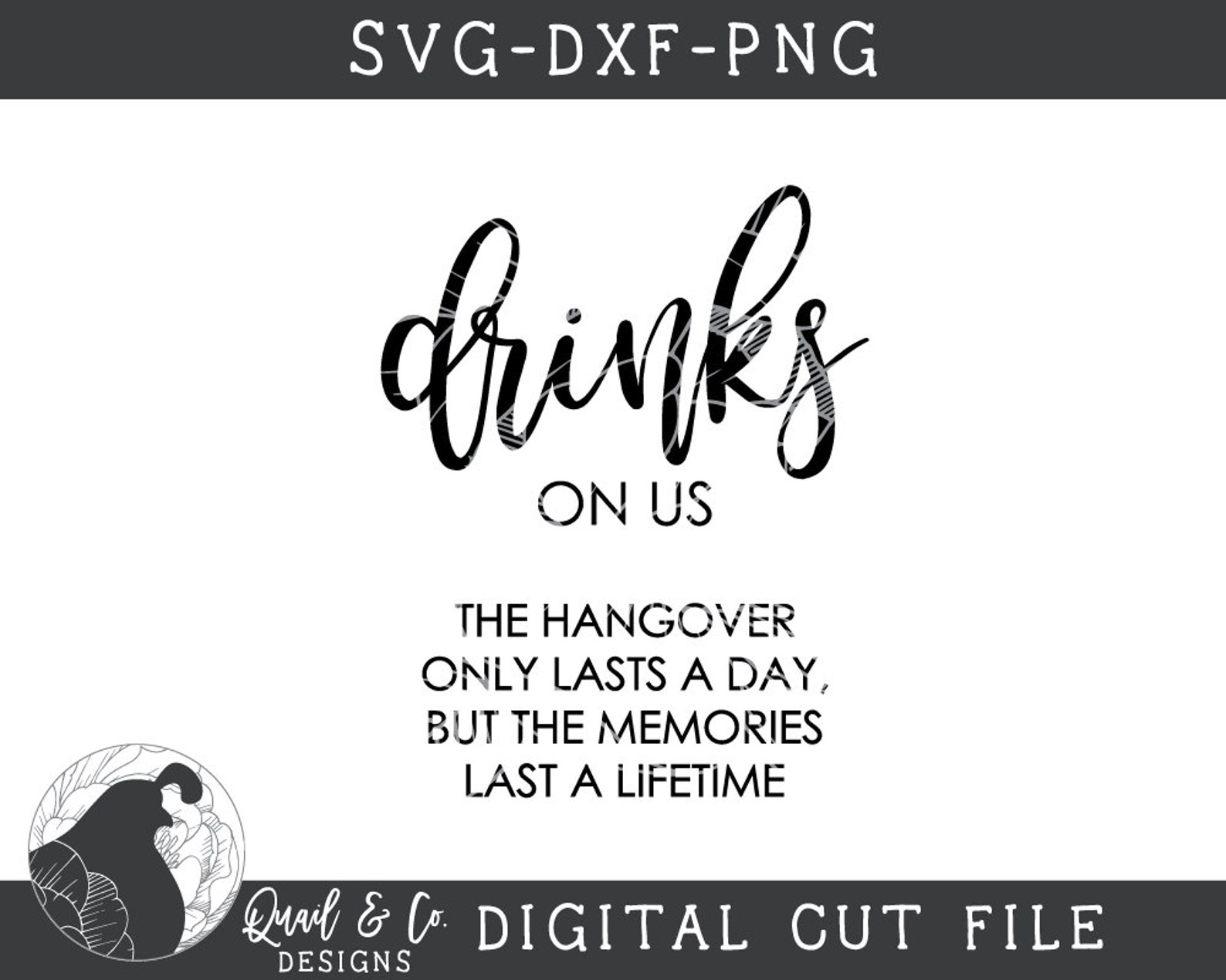 Drinks on Us SVG Wedding Sign Svg Open Bar Svg Cocktails - Etsy