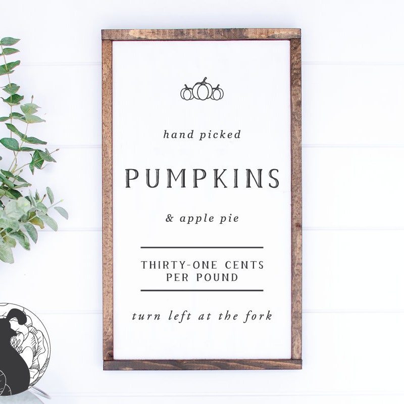 Pumpkin Sign Svg - Etsy