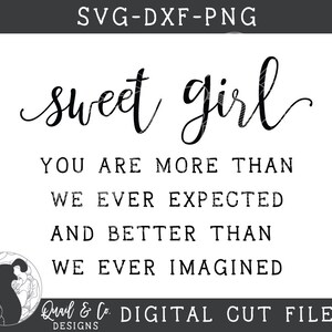 Sweet Girl SVG, Baby Girl Svg, Nursery Sign Svg, Cut File for Daughter ...