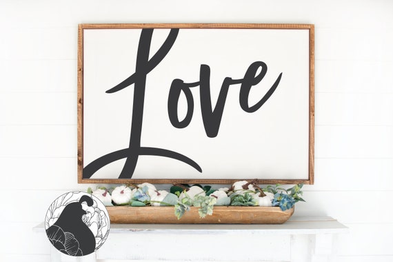 Oversized Love SVG Love Cut File Valentine's Day SVG | Etsy