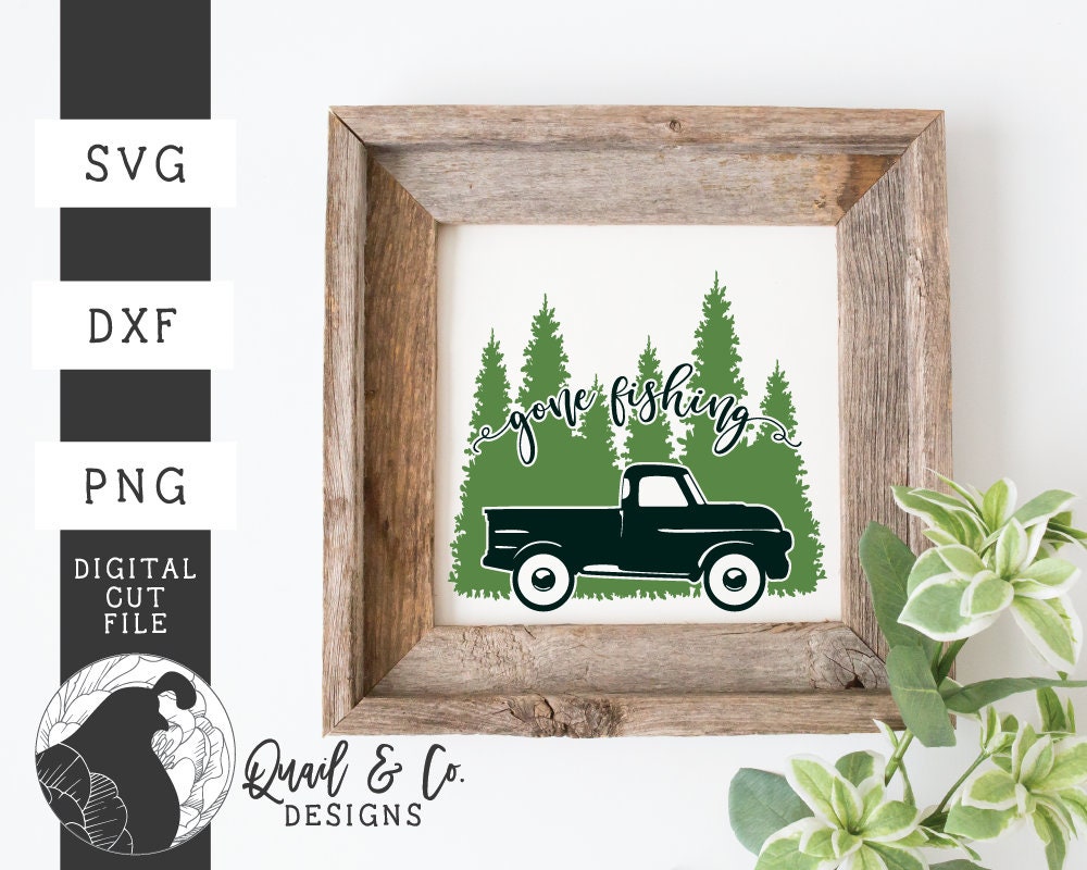 SVG files Gone Fishing svg Gone Fishin svg Vintage Truck | Etsy