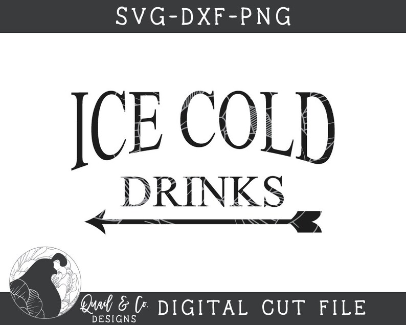 Ice Cold Drinks SVG Kitchen Cut File Man Cave Svg Farmhouse - Etsy