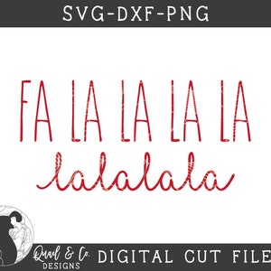 Fa La La La La SVG, Christmas Sign Svg, Holiday Svg, Farmhouse Decor ...