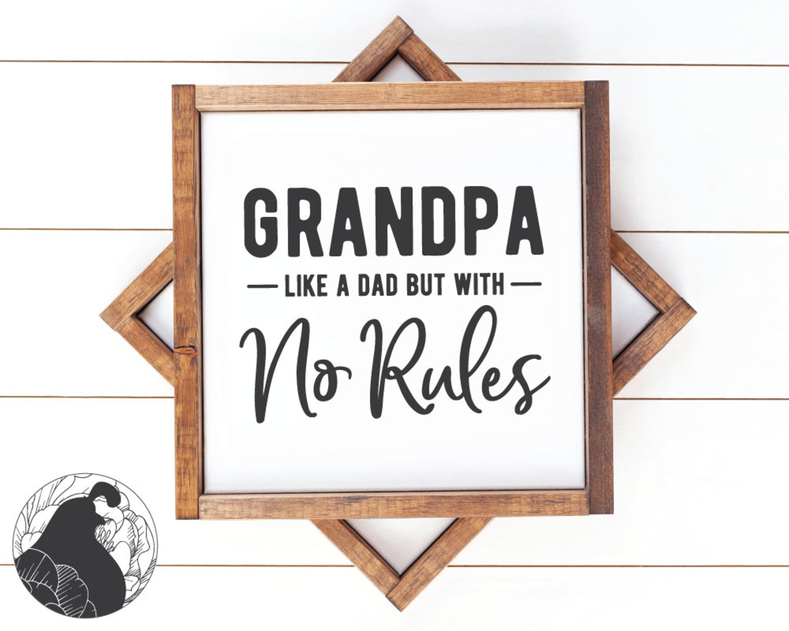 Grandpa SVG Like a Dad Svg Grandfather Sign Svg | Etsy