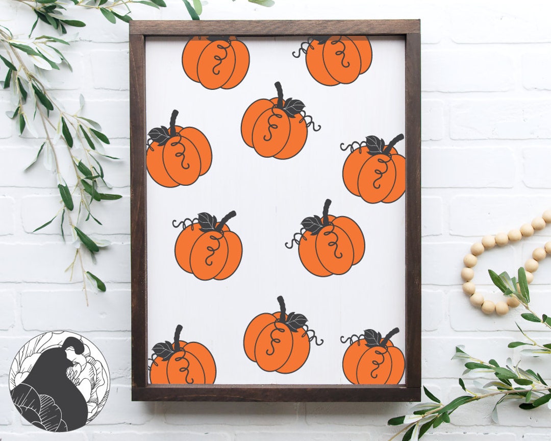 Pumpkin Pattern SVG, Pumpkins Cut File Svg, Halloween Svg, Fall Sign ...