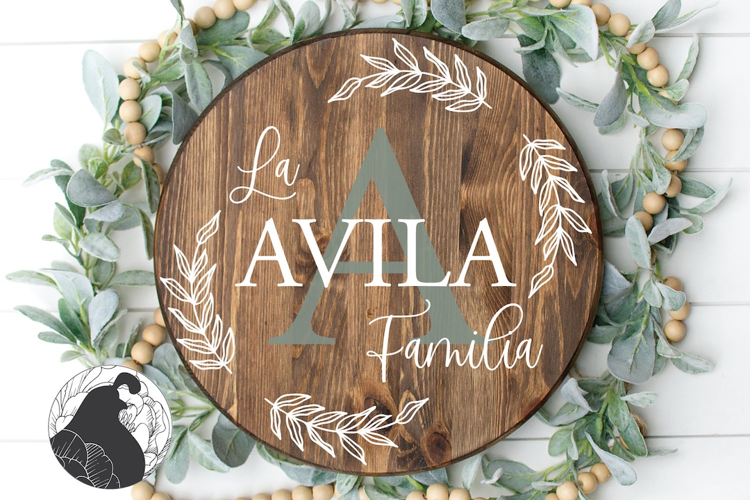Familia Name Sign SVG: Spanish Sign Design, Cricut & Silhouette ...